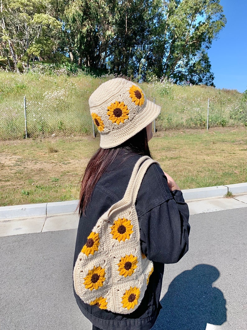 Sunflower Bucket Hat Crochet | Etsy