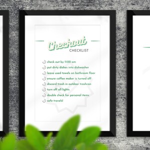 Printable Checkout Checklist | Airbnb | VRBO | Customizable | Made in ...