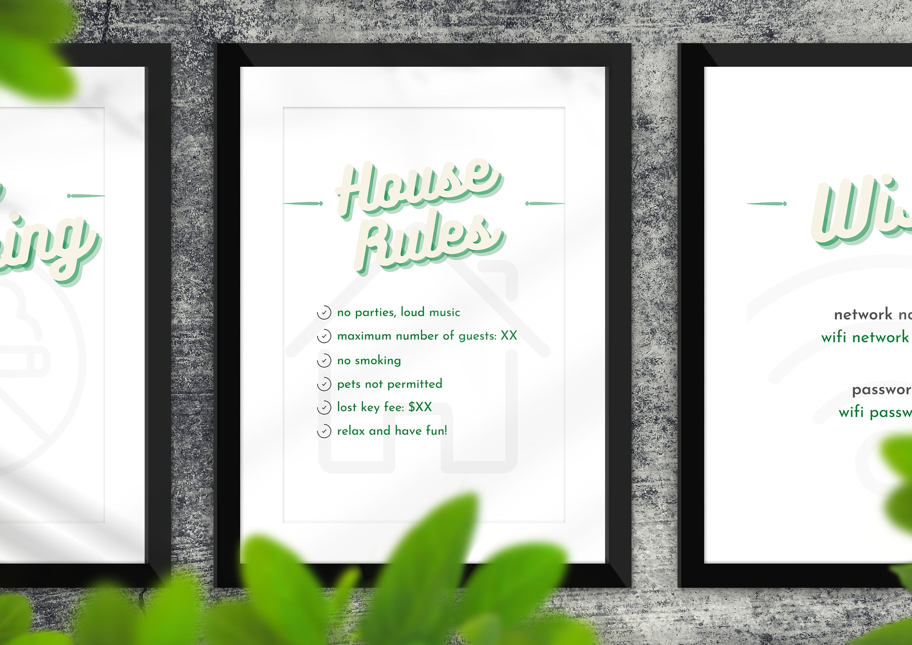 Printable House Rules Sign | Airbnb | VRBO | Customizable | Made in ...