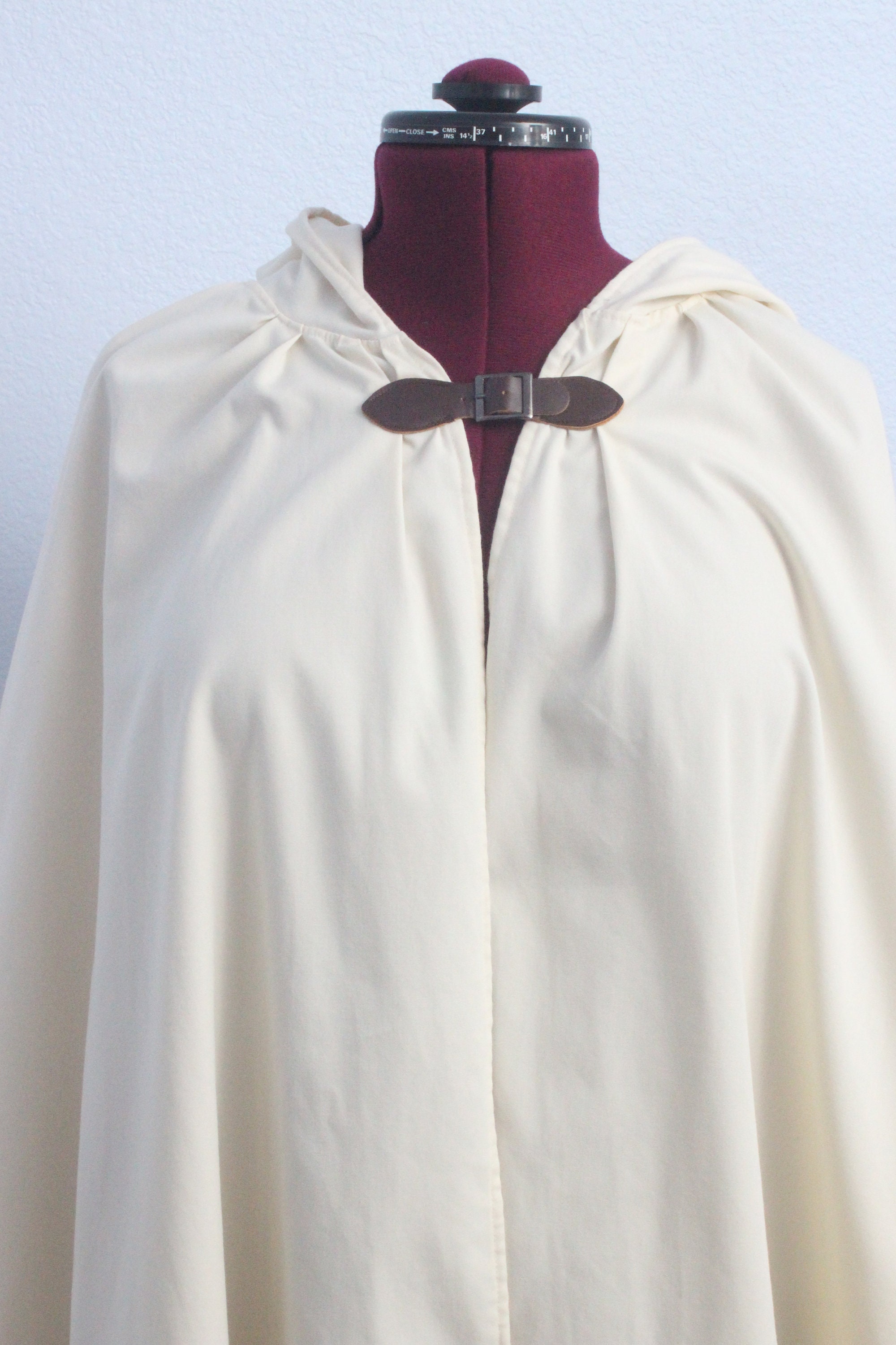 Short Hooded Cream Canvas Cloak Perfect for Medieval, Renaissance ...