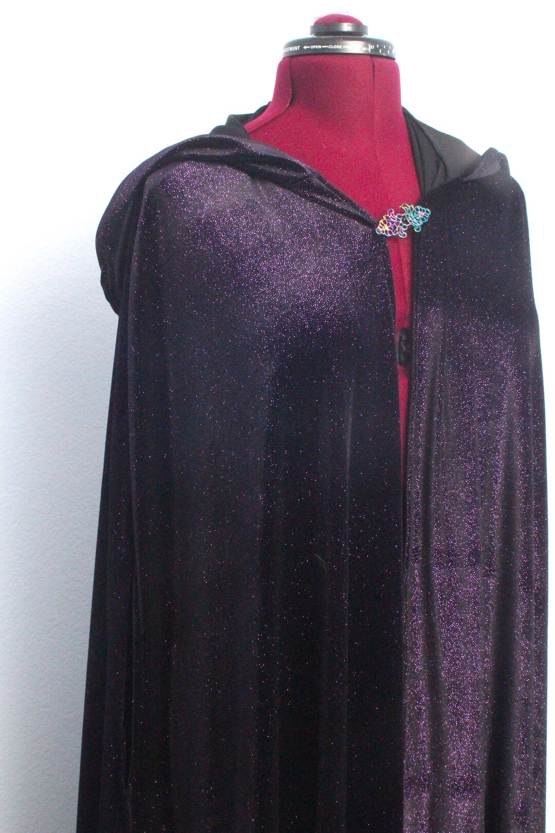 Purple Glittery Long Hooded Cloak Perfect for Medieval, Renaissance ...