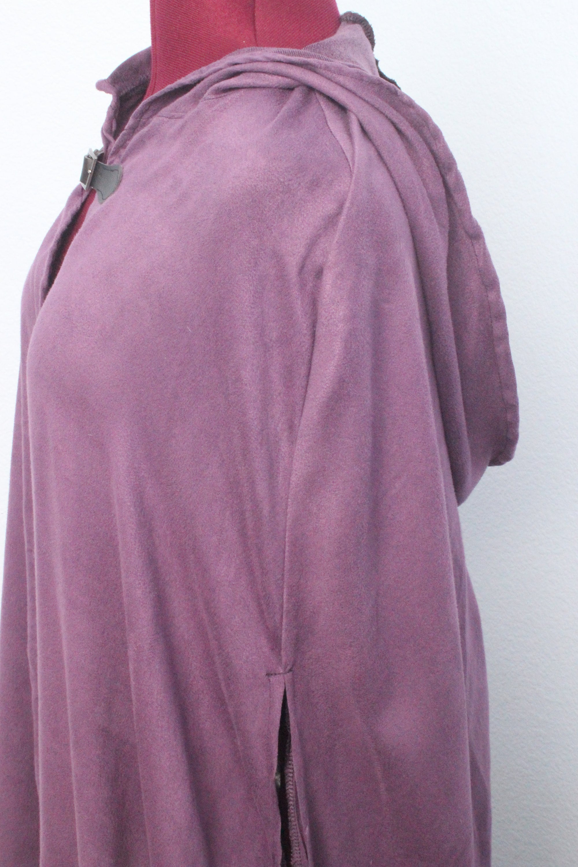 Reduced! Purple Suede Floor Length Hooded Cloak Perfect for Medieval ...
