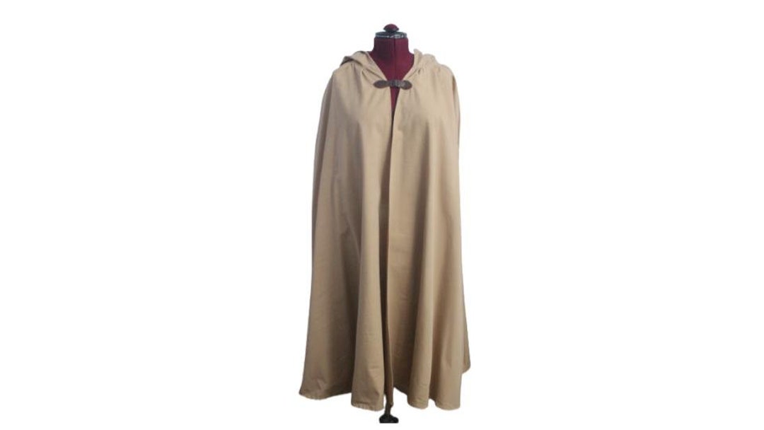 Short Hooded Tan Cloak Perfect for Medieval, Renaissance, Cosplay ...
