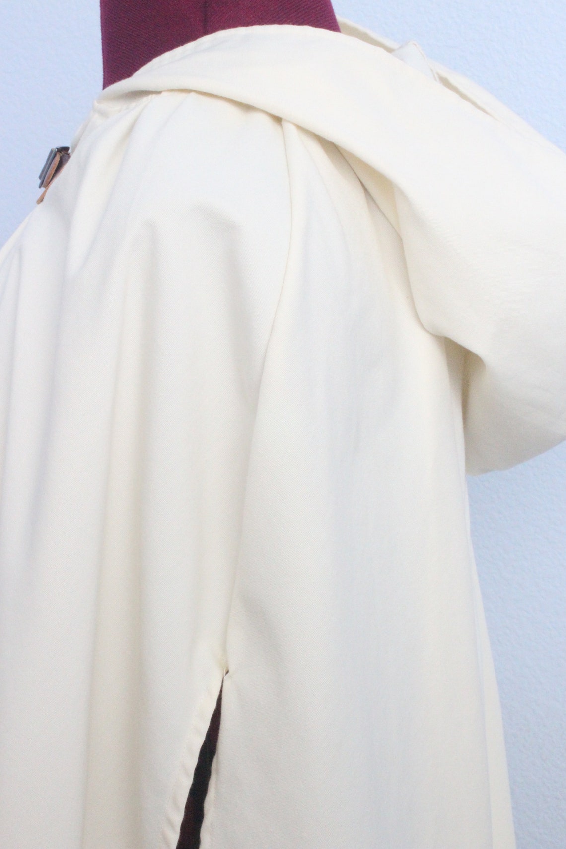 Short Hooded Cream Canvas Cloak Perfect for Medieval, Renaissance ...