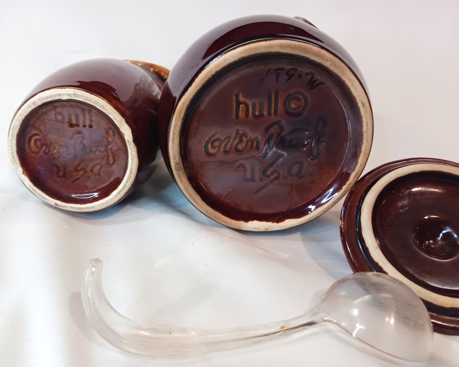 Hull Pottery Creamer/pitcher and Sugar Bowl/honey Pot Brown Drip Glaze ...