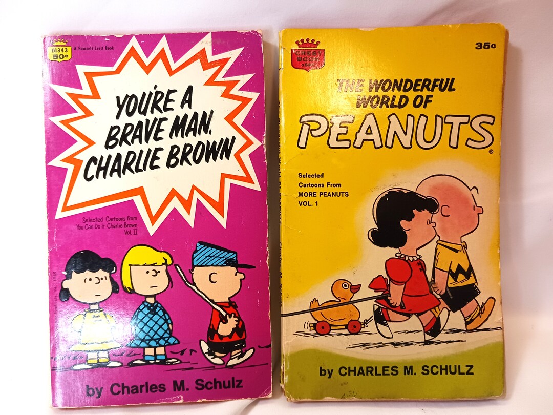 Two Peanuts Comics Books; Wonderful World of Peanuts and You're a Brave ...