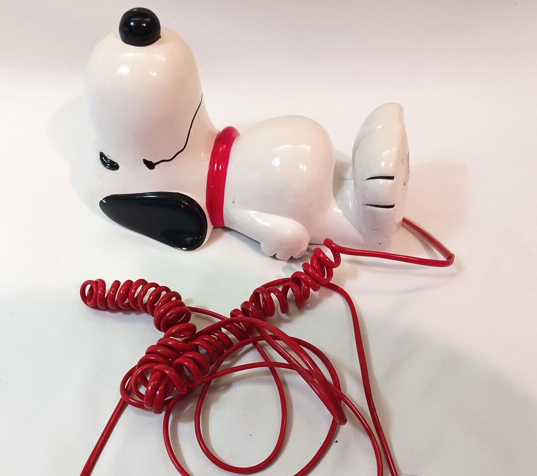 Vintage Plastic Land-line Peanuts Snoopy Telephone, Untested - Etsy