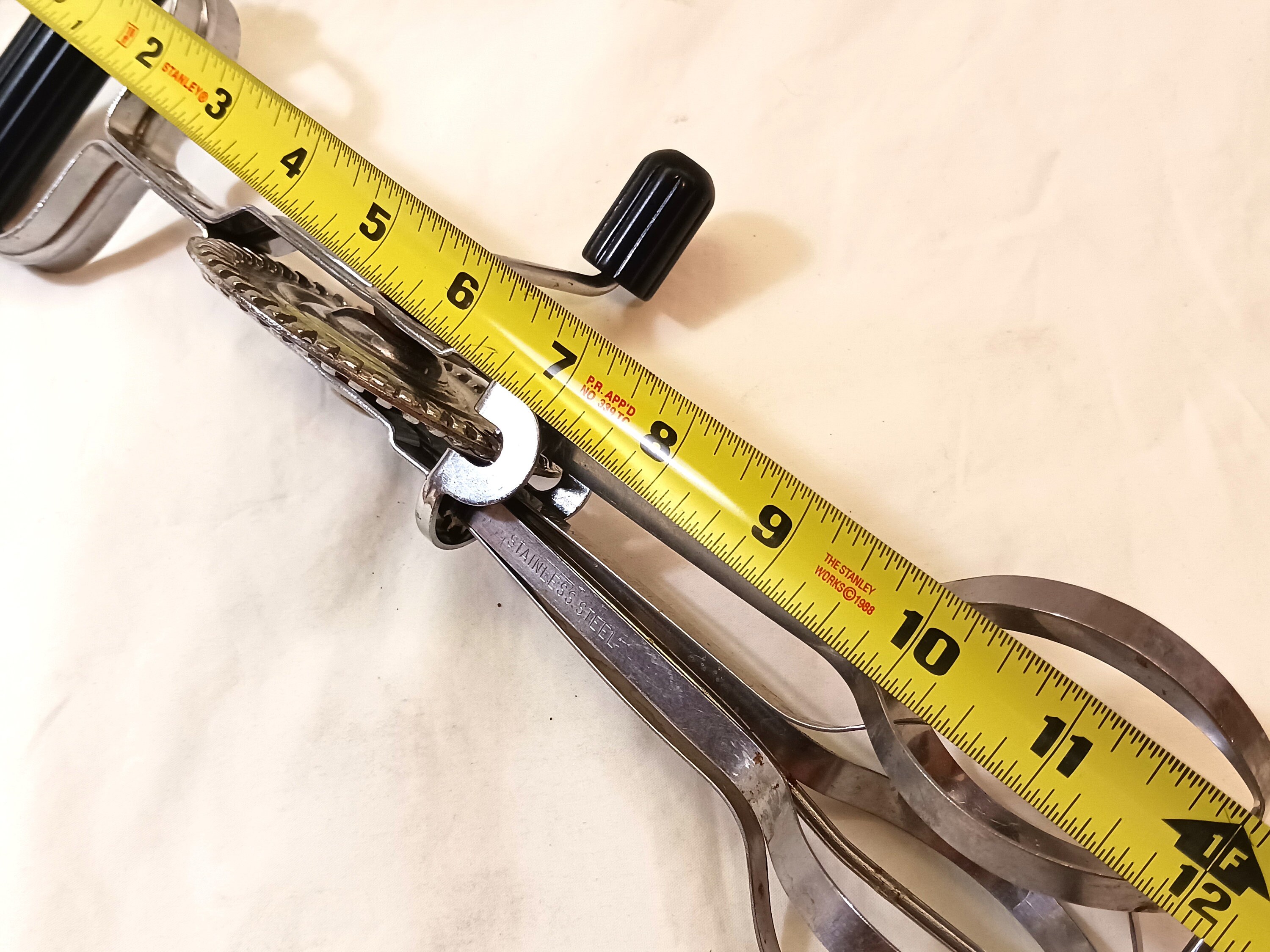 Vintage Androck Stainless Steel Egg Beater/mixer W/black Handles - Made ...