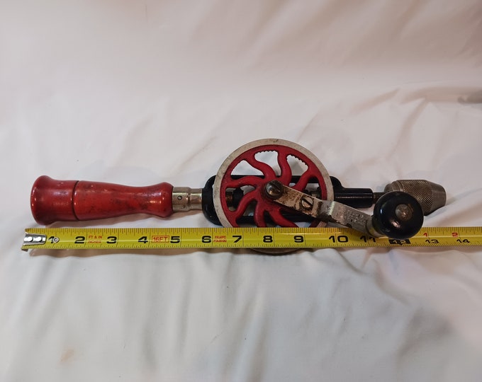 Vintage Brookstone 3402 Hand Drill With Hollow Handle Containing Seven ...