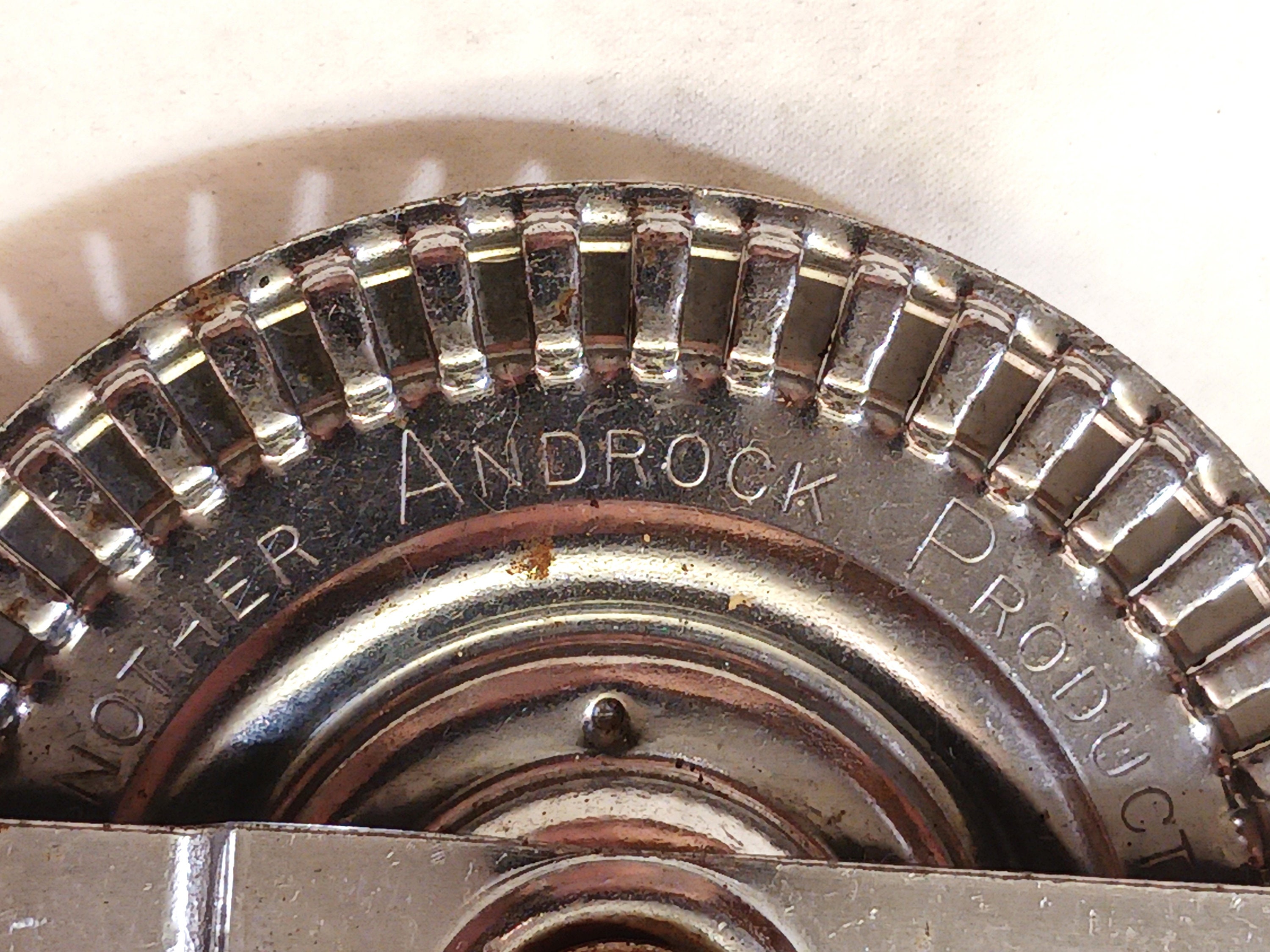 Vintage Androck Stainless Steel Egg Beater/mixer W/black Handles - Made ...