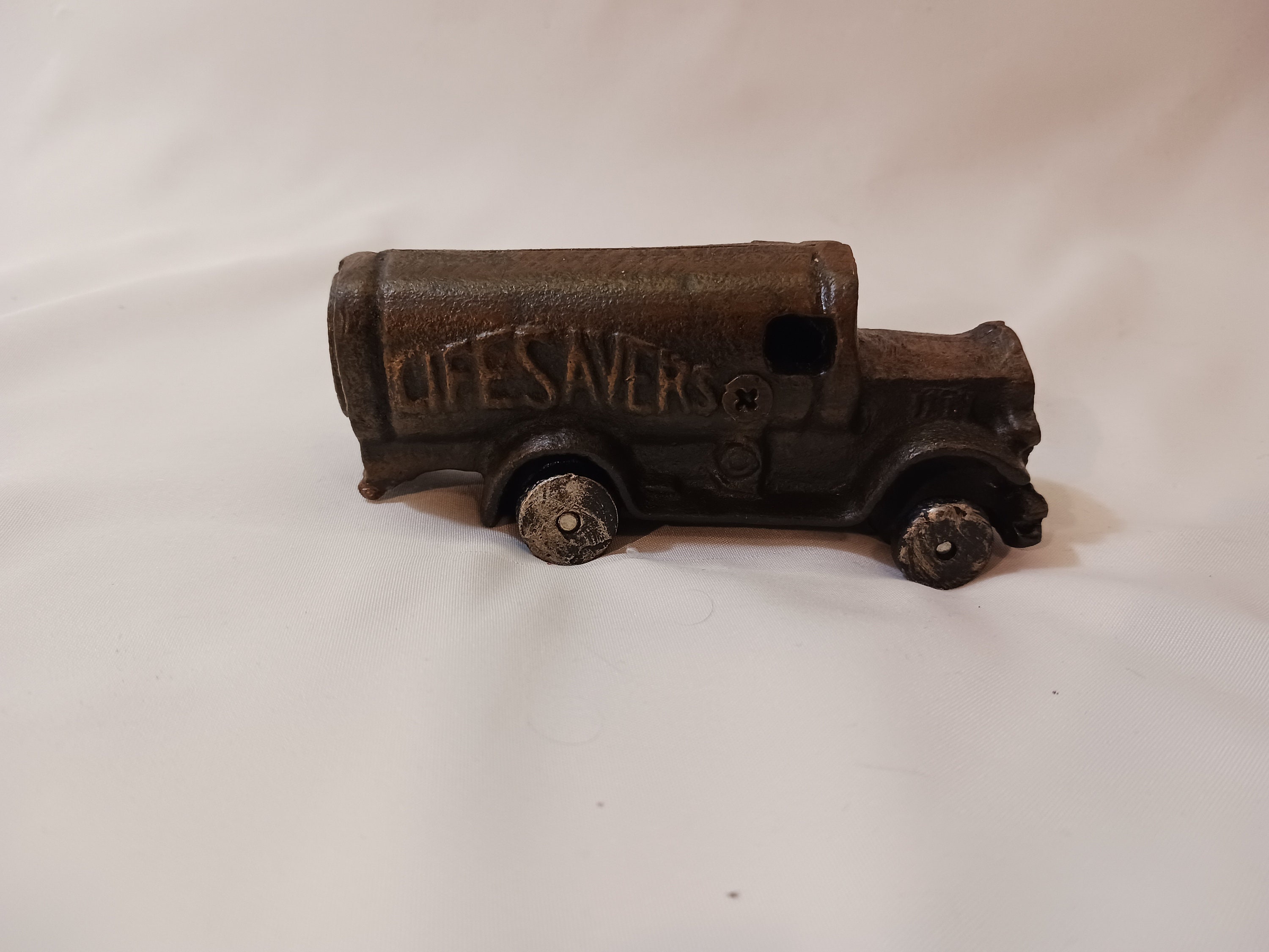 Vintage Cast Iron Toy Tanker Lifesavers Truck - Etsy