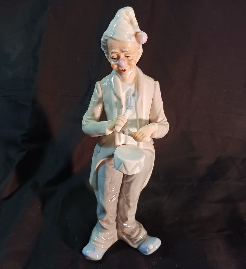 Vintage KPM Arnart Porcelain Clown Drummer Figurine, 10" Tall - Etsy