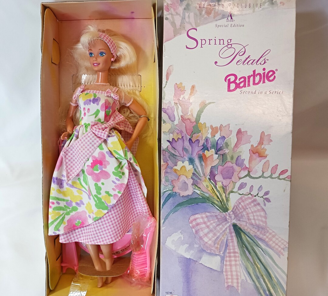 Barbie Doll, Vintage 1996 Spring Petals, 2nd in Series Blonde Avon ...
