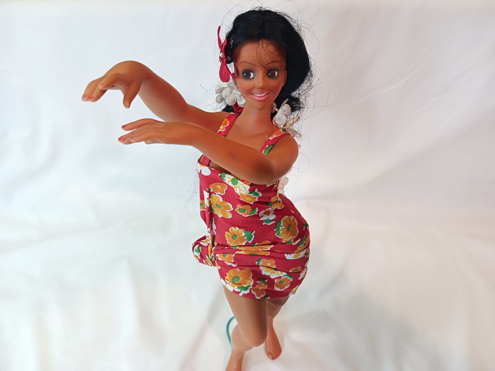 Hawaiian Hula Girl Doll, Rare 15-inch 1970s (?) Vintage, Curvy Molded ...