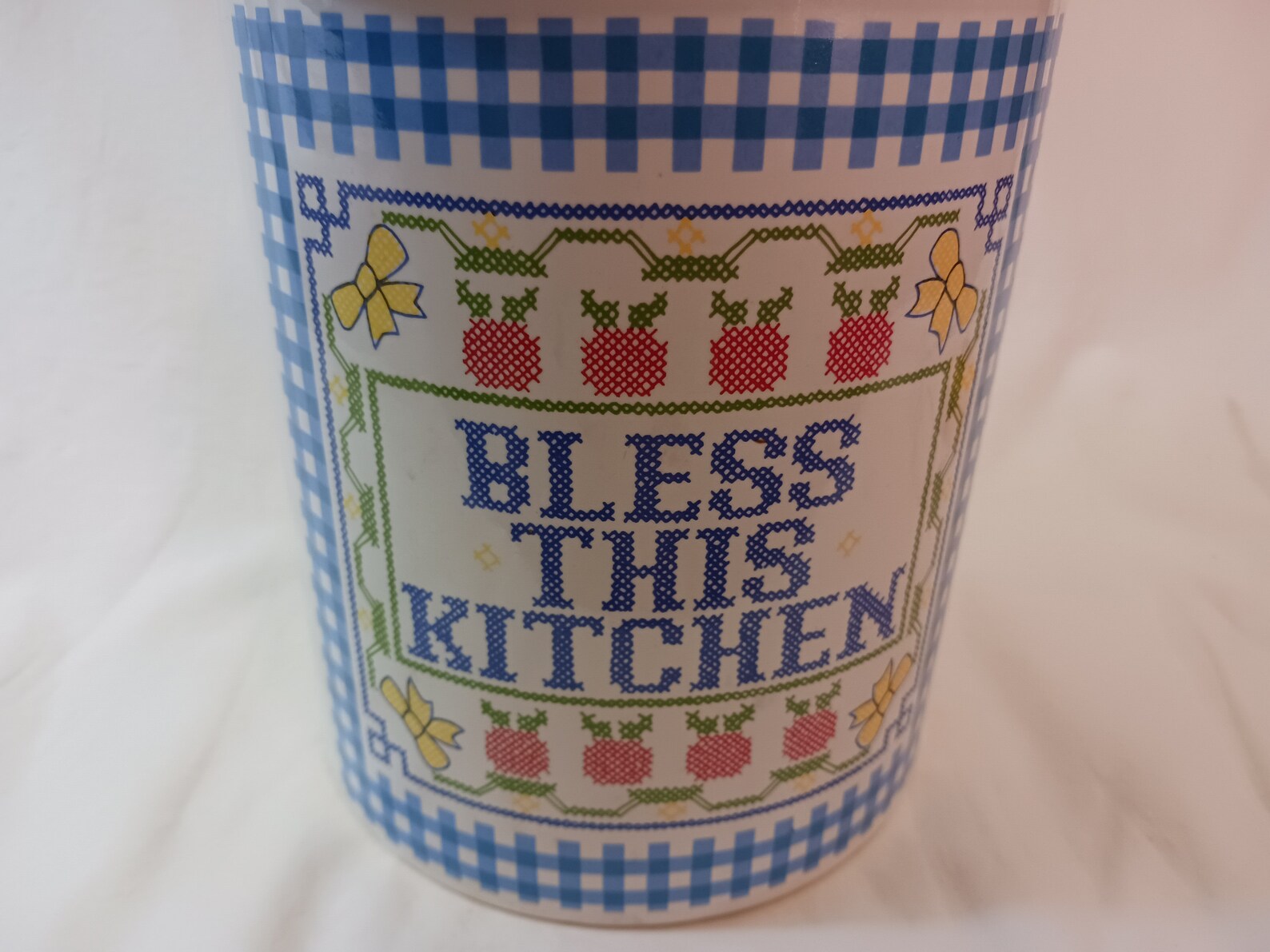 Vintage Myra Designs "bless This House" Porcelain Cookie Jar - Made in ...