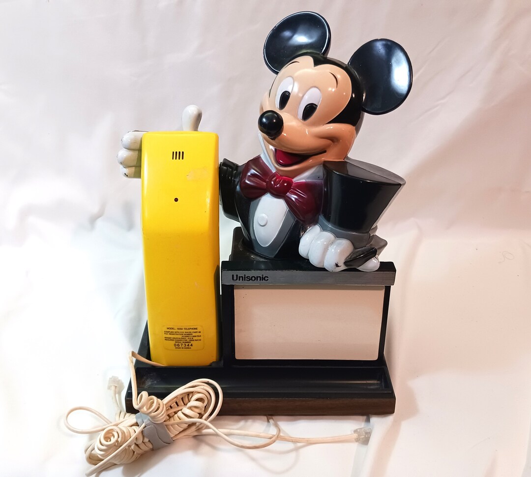 Mickey Mouse Vintage Unisonic Notepad Landline Phone, Untested - Etsy