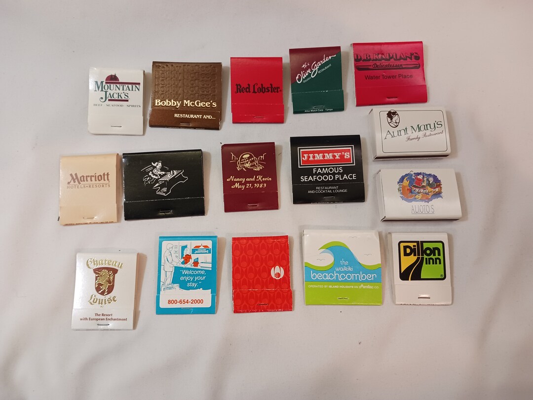 16 Vintage and Rare Advertising Matchbooks/matchboxes With Matches Like ...