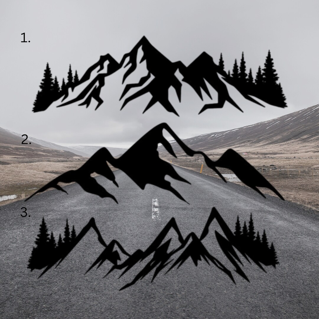 Mountain Decal - Vinyl Sticker - Car Decal - Laptop Sticker - Etsy