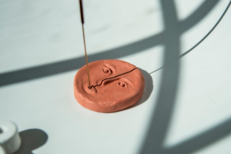 Ceramic Face Incense Holder - Etsy