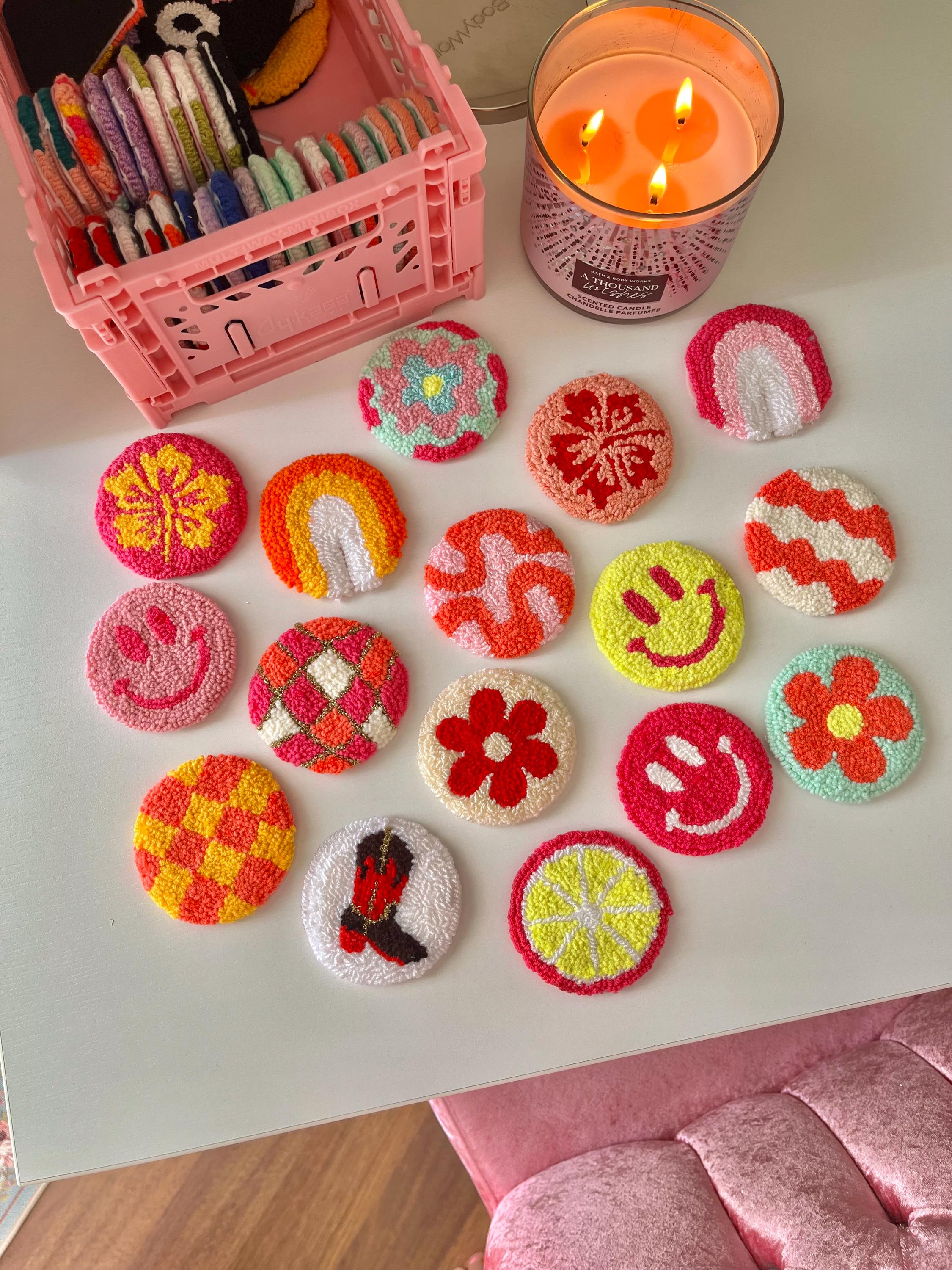 Set of 2 Car Coasters,cute Car Accessories,customisable Car Decor,new ...