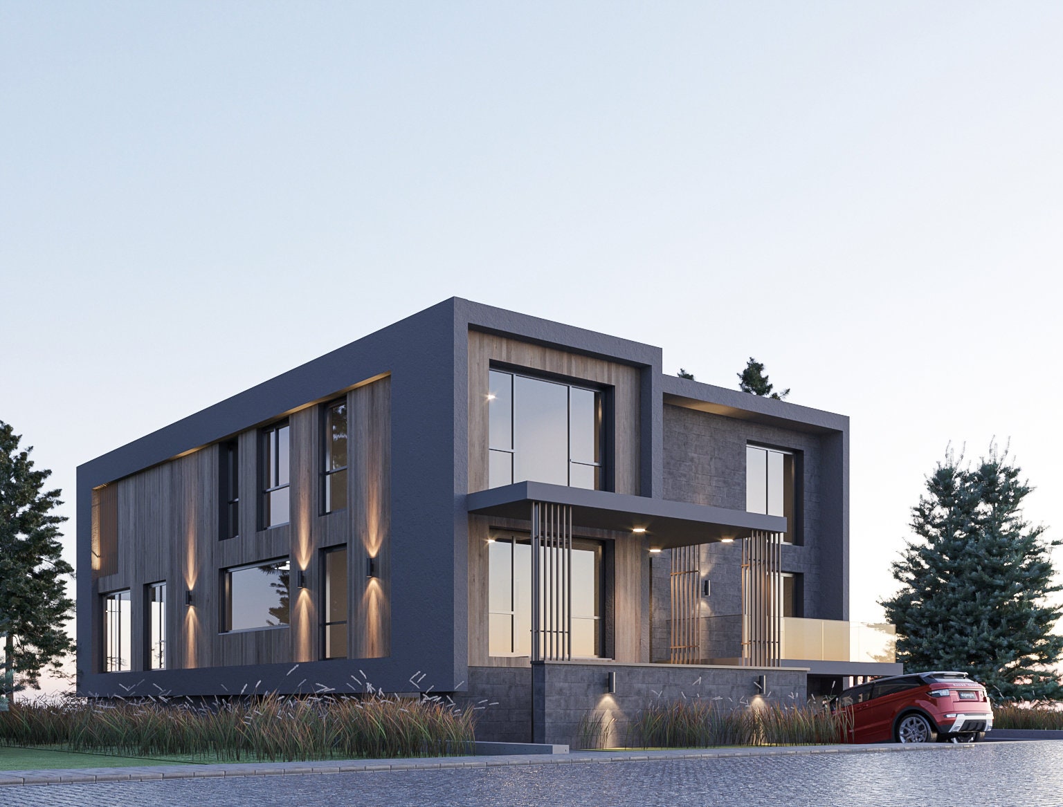 Modern Triplex House Plan: 7 Bedroom, Indoor Pool (CAD File) - Etsy