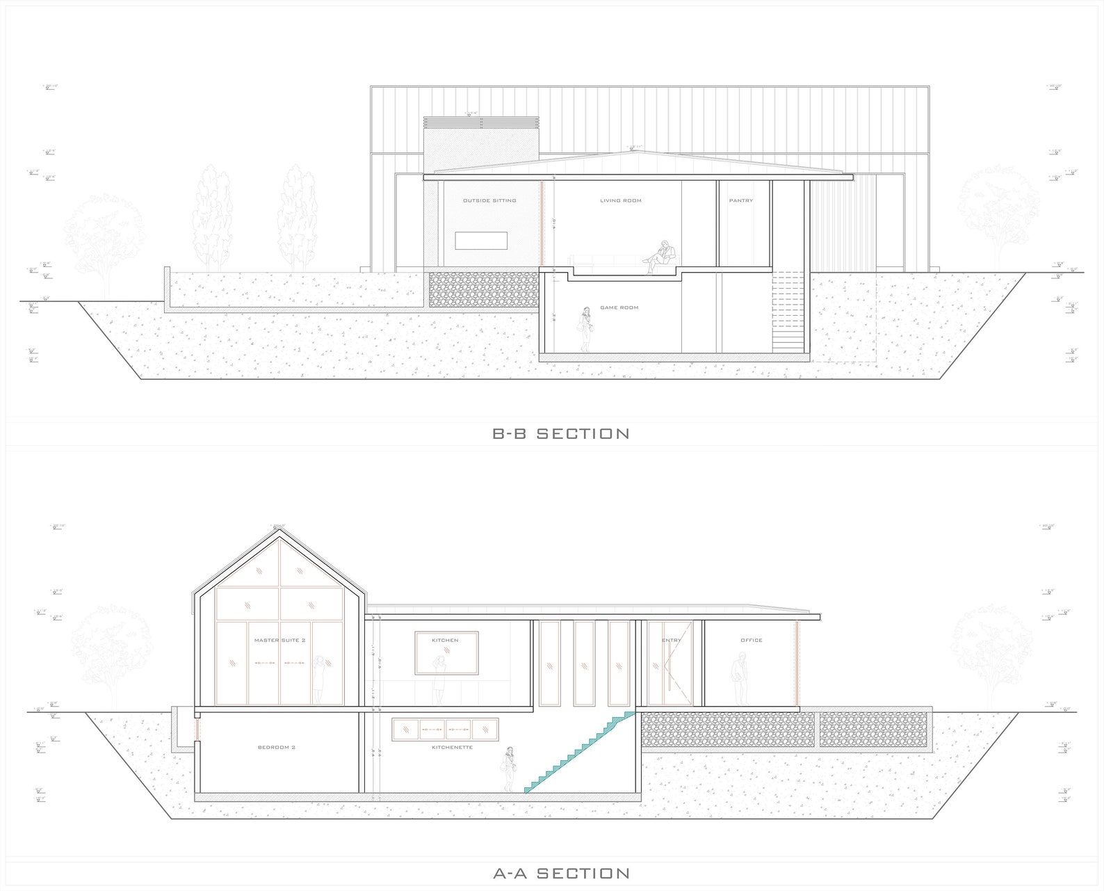 Modern Chalet House Plan: 3 Bedroom, 2.5 Bathrooms (CAD File) - Etsy