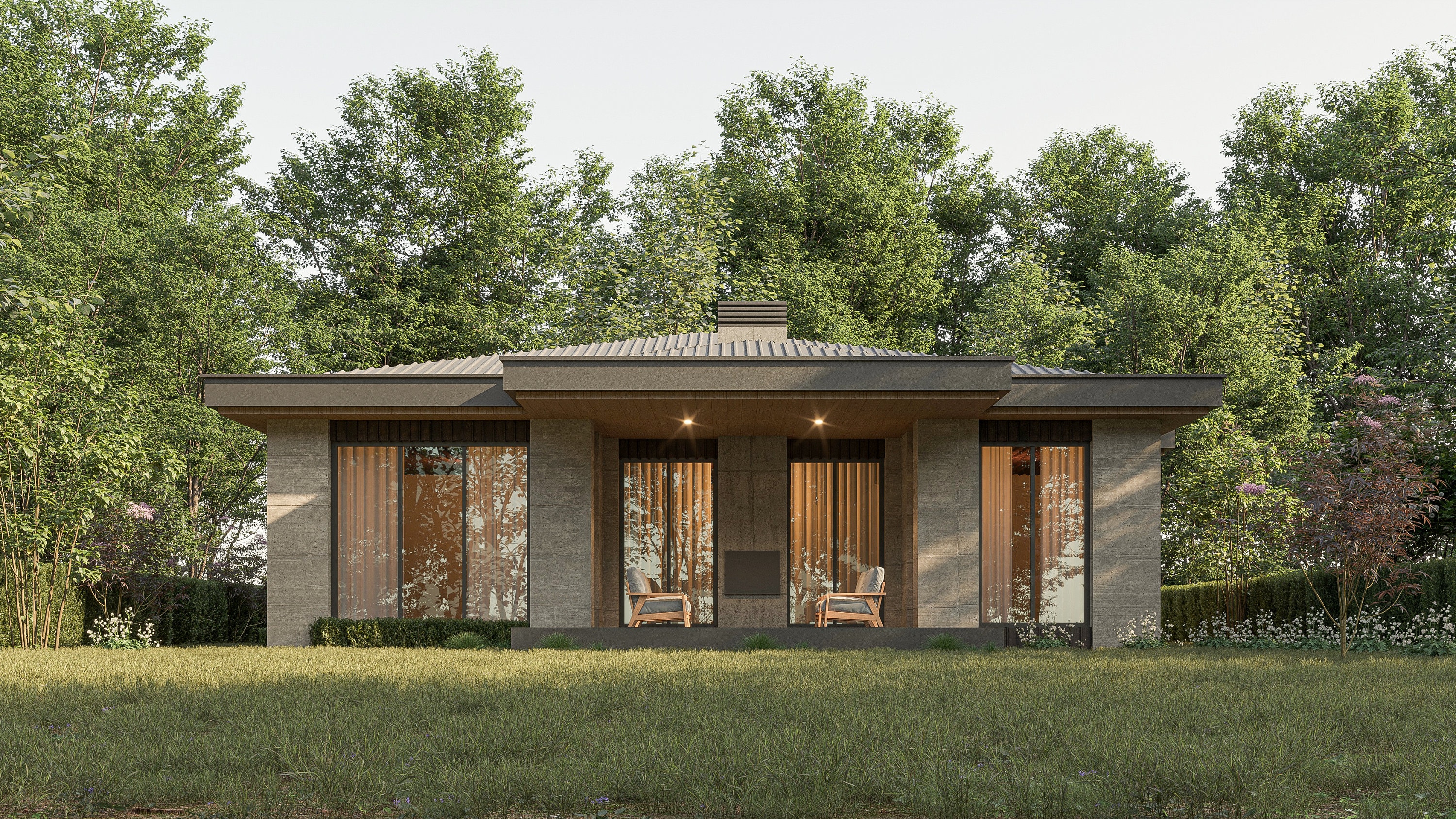 Modern Single Story House Plan: 3 Bedroom, 2 Bath (CAD File) - Etsy