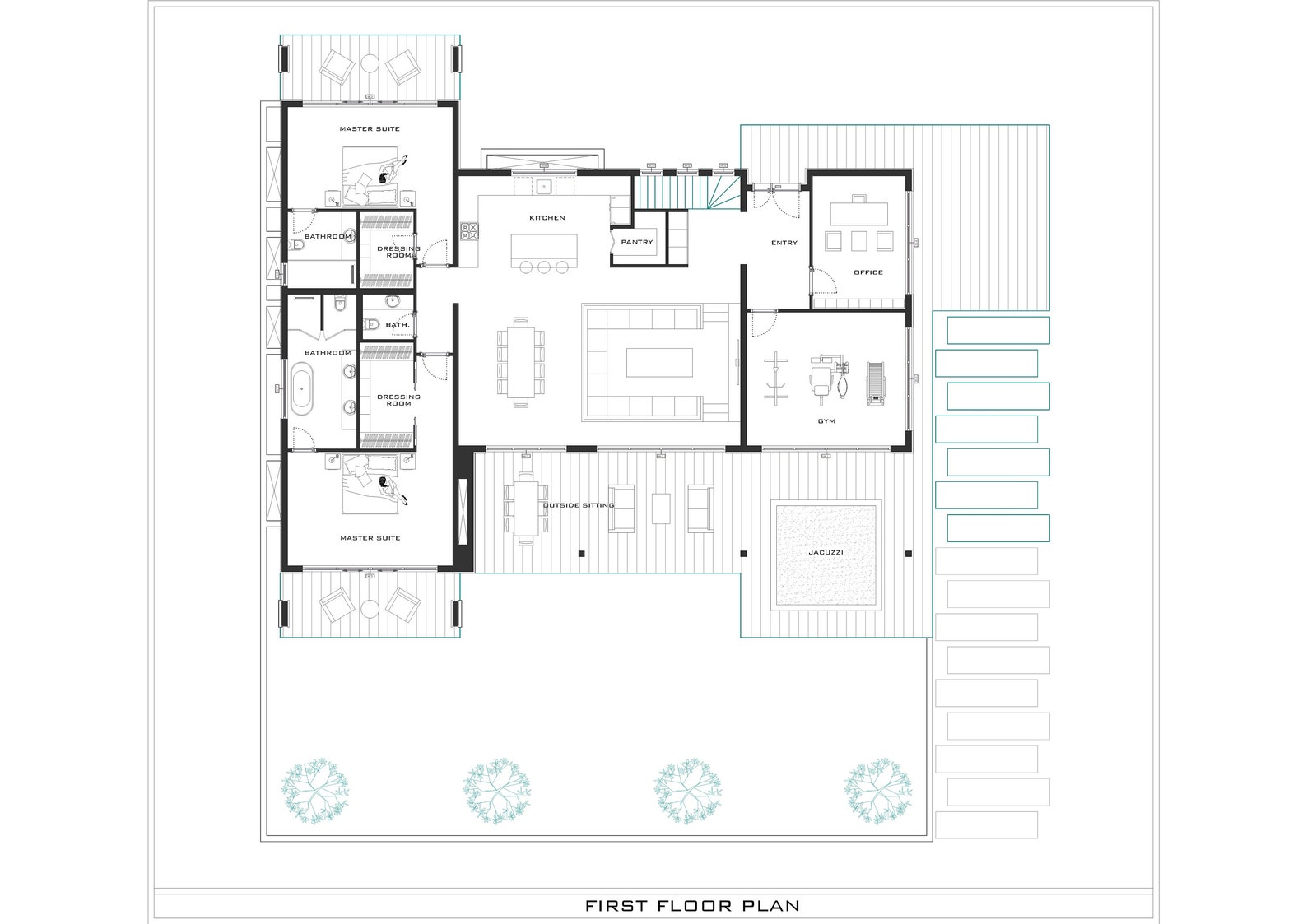 Modern Chalet House Plan: 3 Bedroom, 2.5 Bathrooms (CAD File) - Etsy