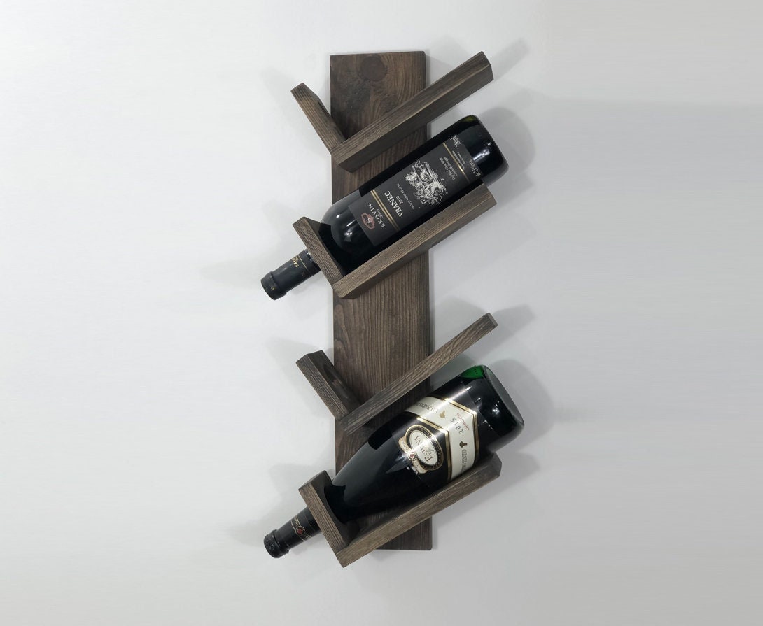 Wine Rack Wine Rack Wall Mounted Wooden Wine Rack for 4 - Etsy