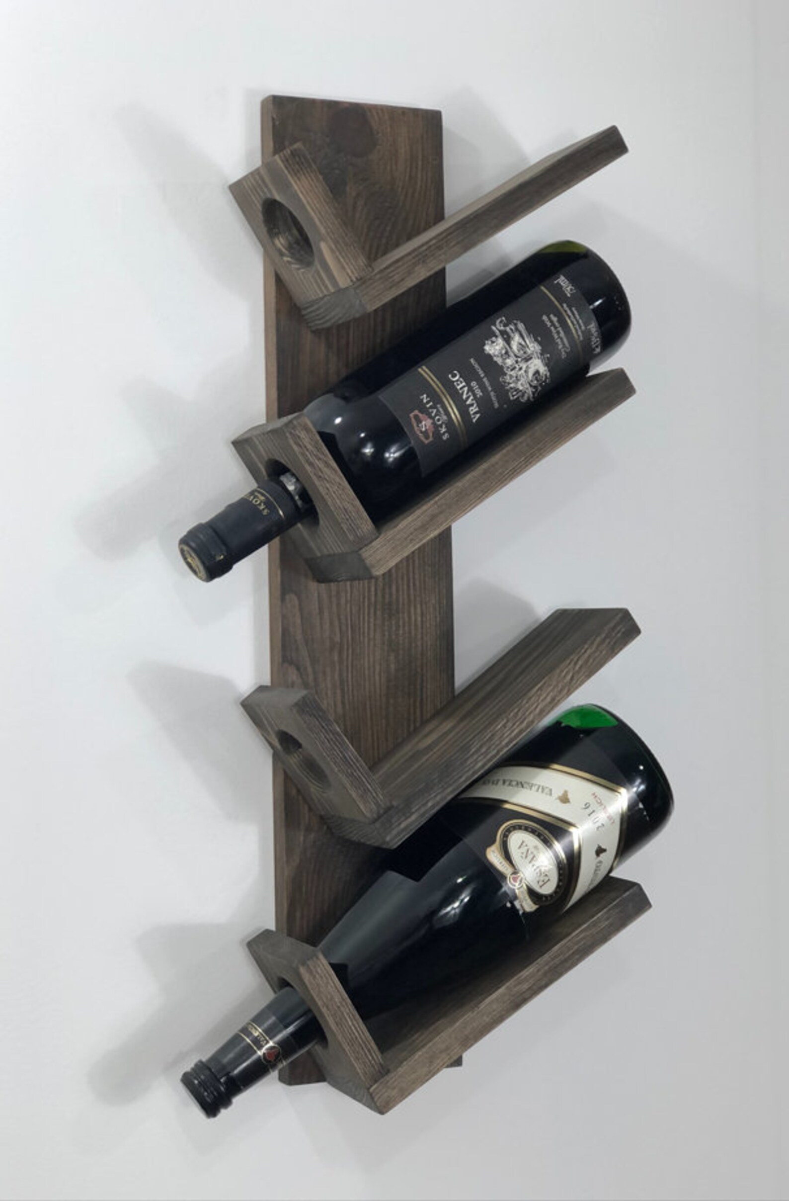 Wine Rack Wine Rack Wall Mounted Wooden Wine Rack for 4 - Etsy