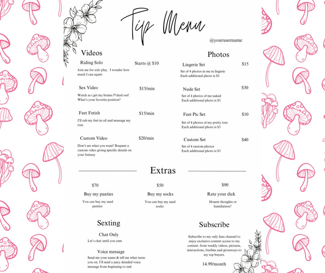 Nsfw, Onlyfans Tip Menu, Onlyfans, Femdom, Twitter, Fansly Adult ...