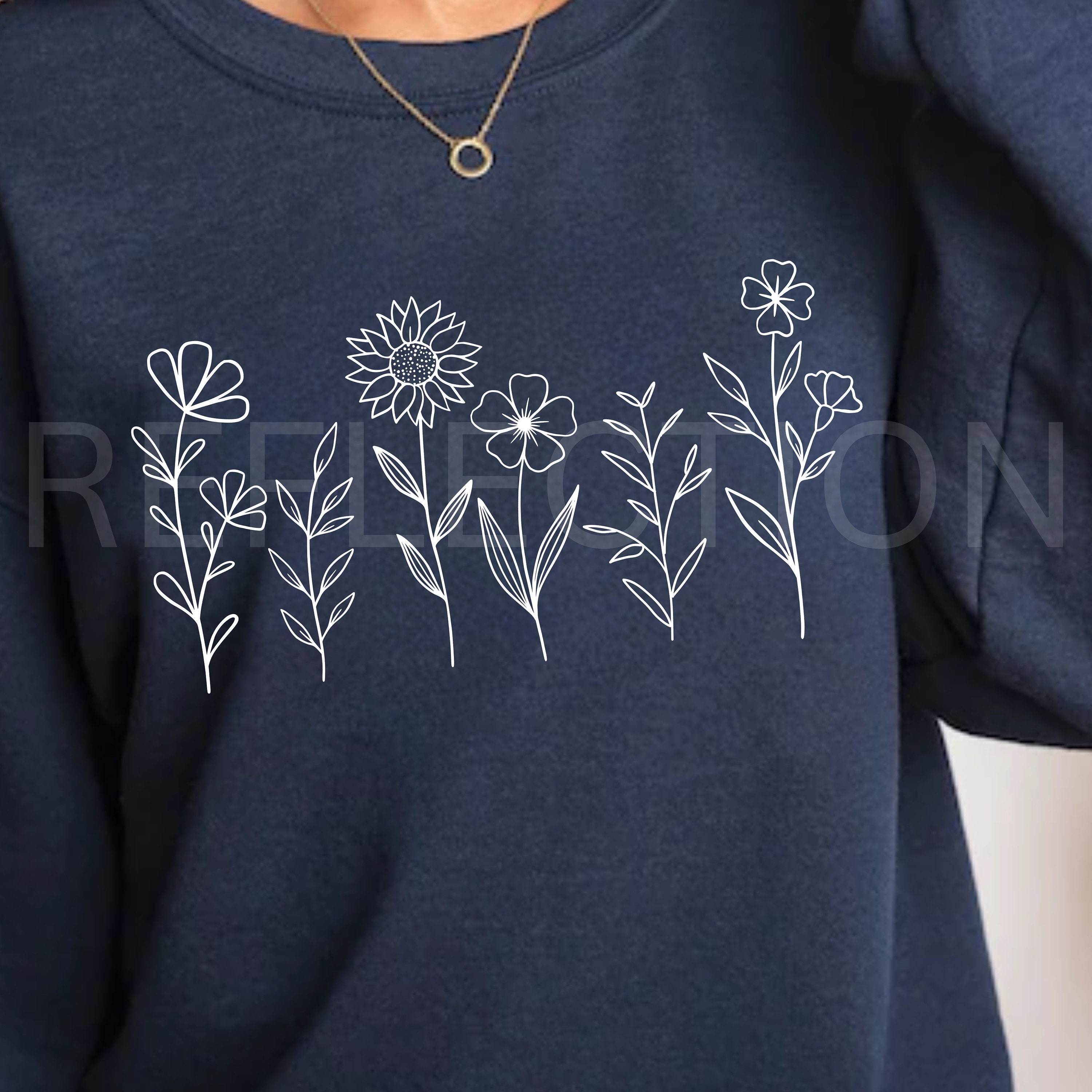 Wildflowers PNG SVG Wildflower Cut File Digital - Etsy