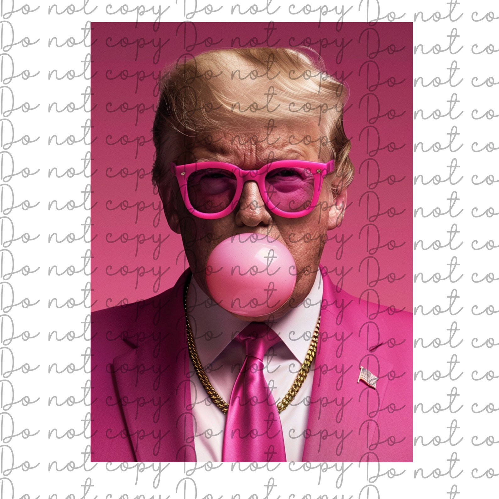 President Donald Trump PNG, Digital Download, Pink Sun Glasses, Trump ...