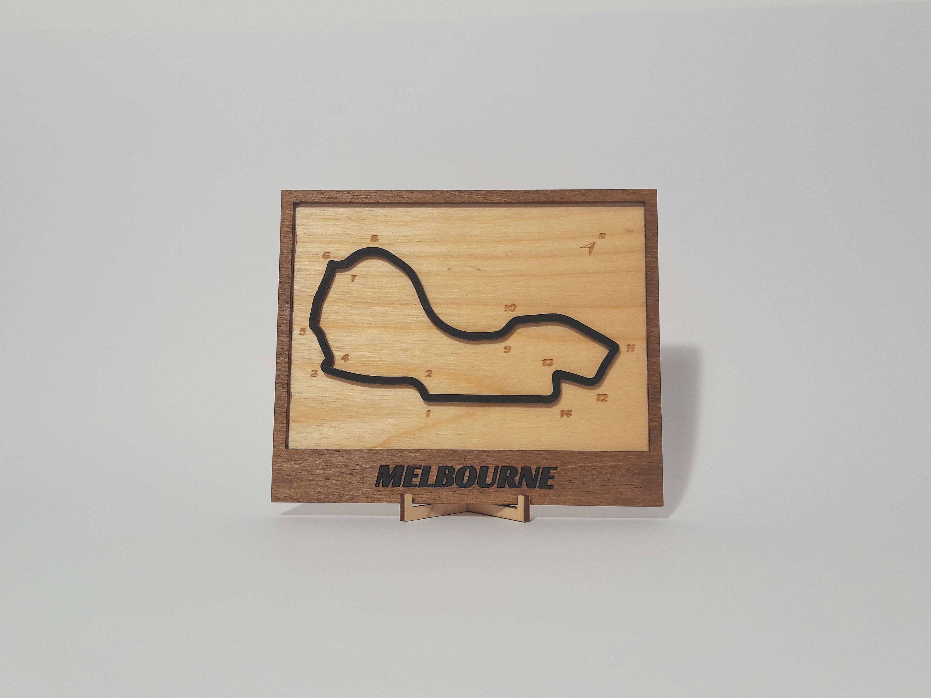 Melbourne F1 Grand Prix Circuit Map Gift, Australian GP Race Track ...