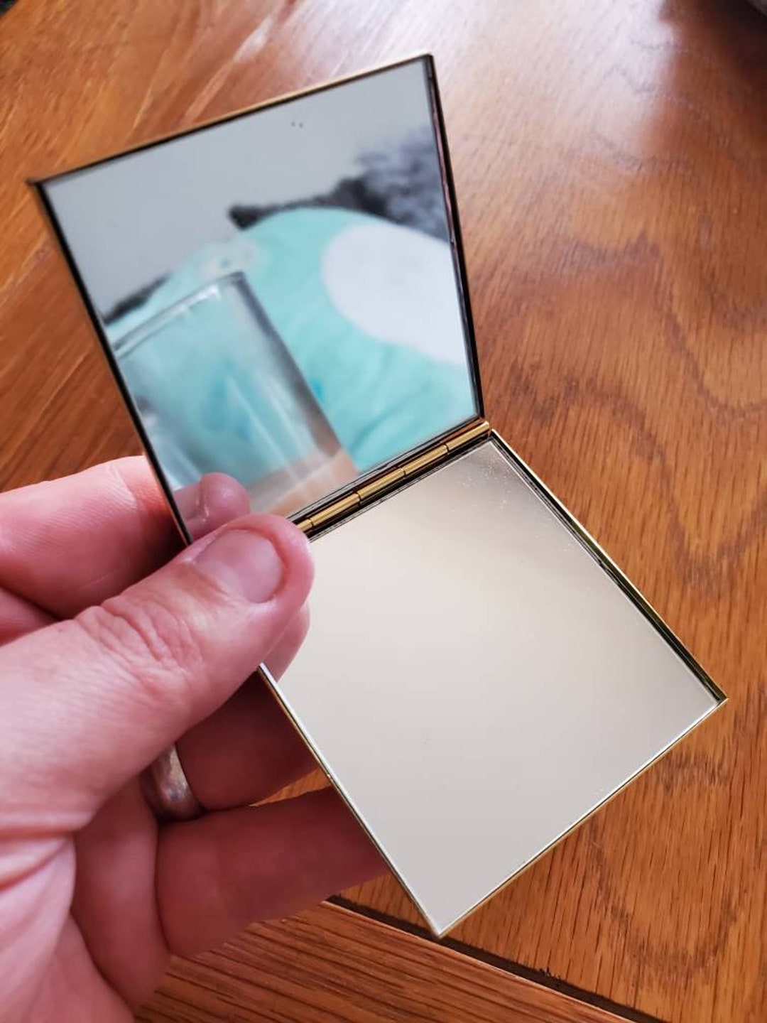 Here We Have a Nice Vintage Double Mirror Compact in Overall Good ...