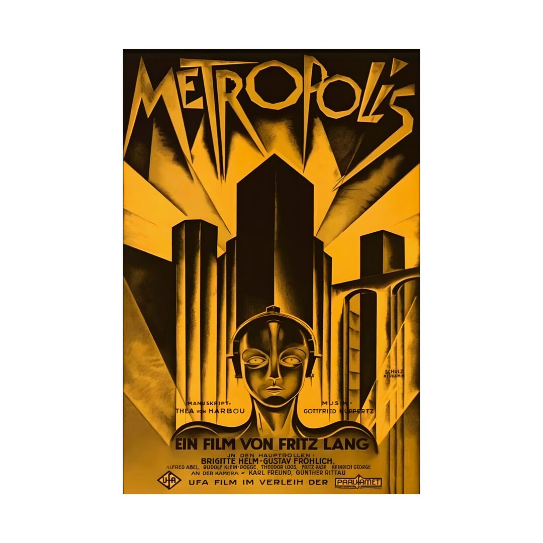 Vintage Metropolis 1927 Movie Poster Reprint Sci-fi Classics, Sci-fi Art Print, Cult Classic ...