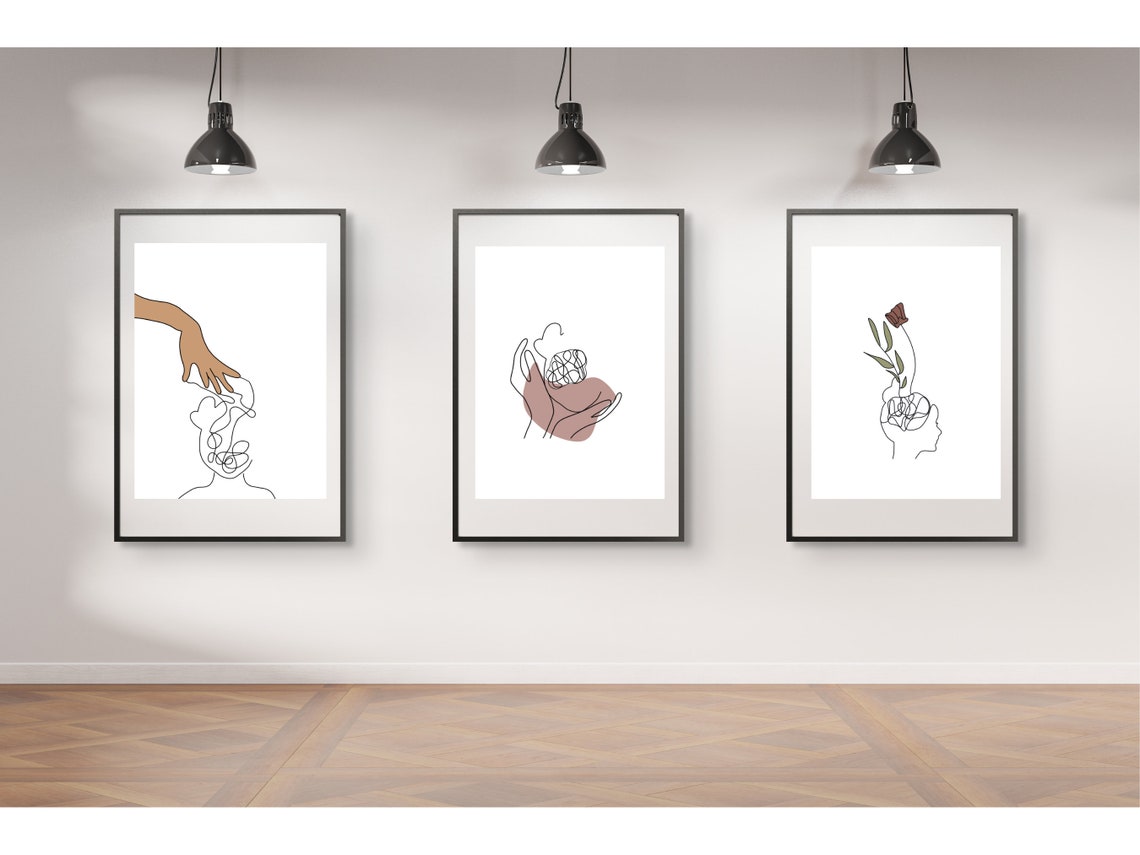 3 Piece Wall Art Therapy Office Decor Mental Health Matters - Etsy