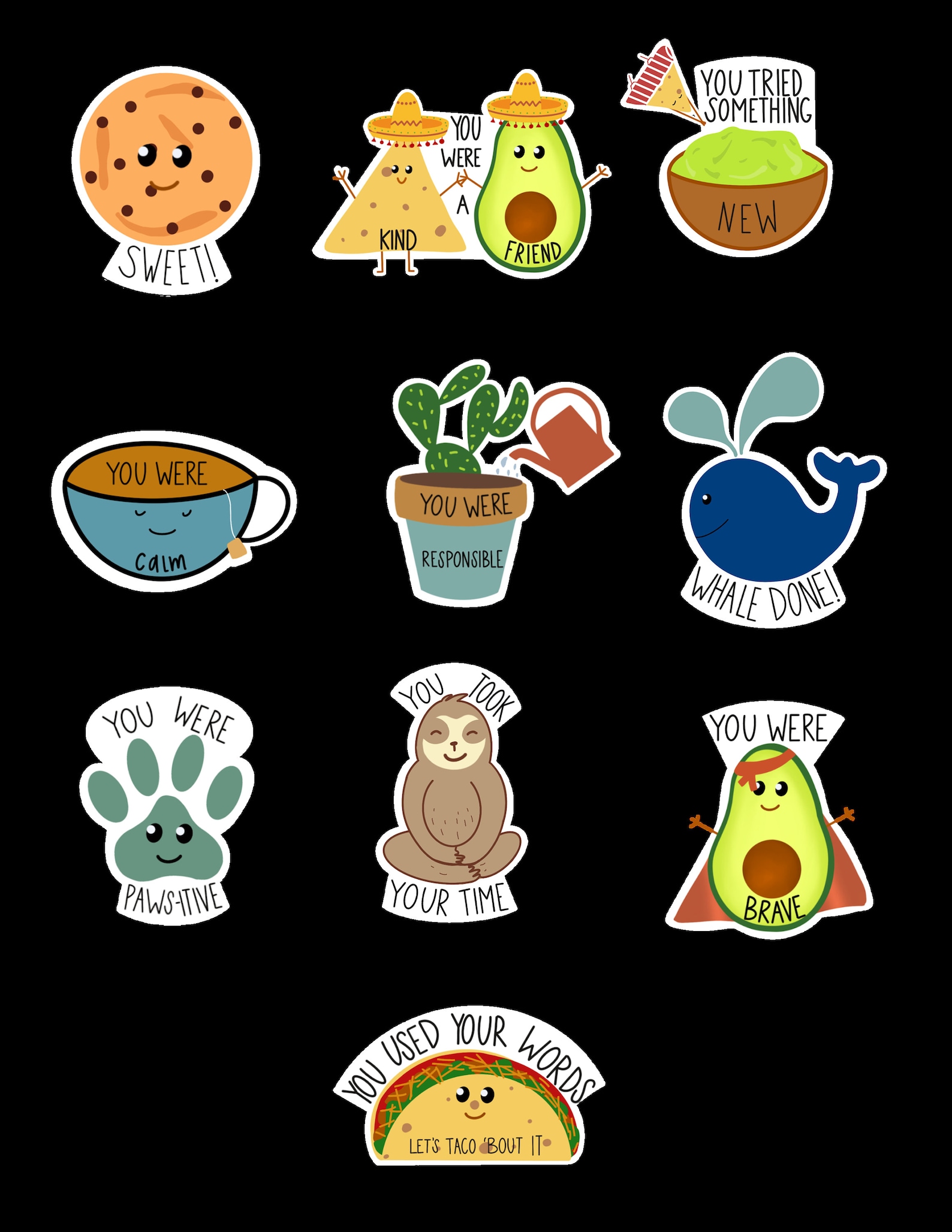 10 Motivational Stickers | Encouragement Stickers | Student Teachers ...