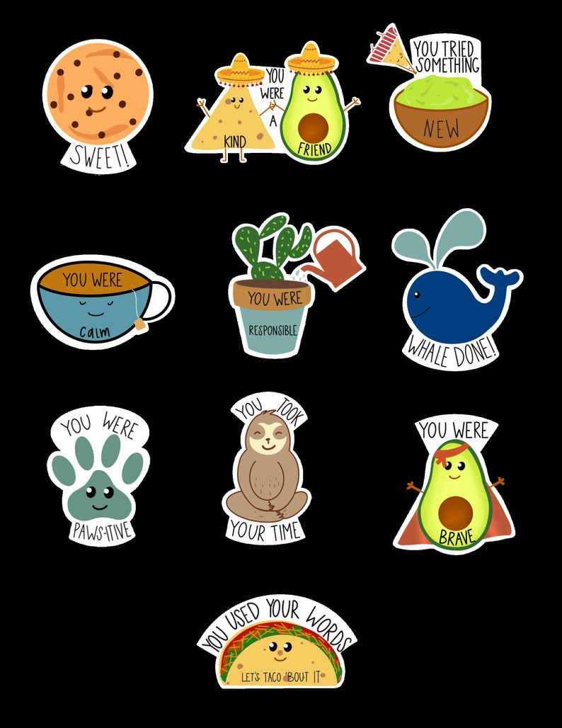 10 Motivational Stickers | Encouragement Stickers | Student Teachers ...