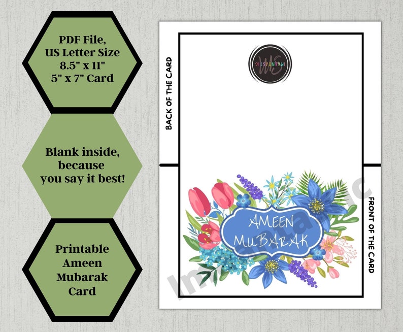 Printable Ameen Mubarak Card Ameen Mubarak Greeting Card - Etsy
