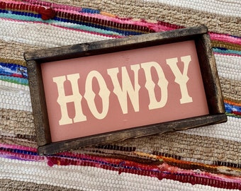 Howdy Wood Sign - Etsy