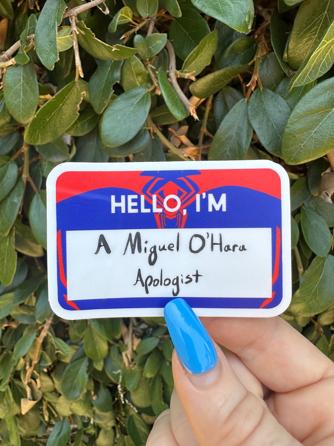 Hello I’m a Miguel O’hara Apologist Nametag Sticker, High Quality Vinyl ...