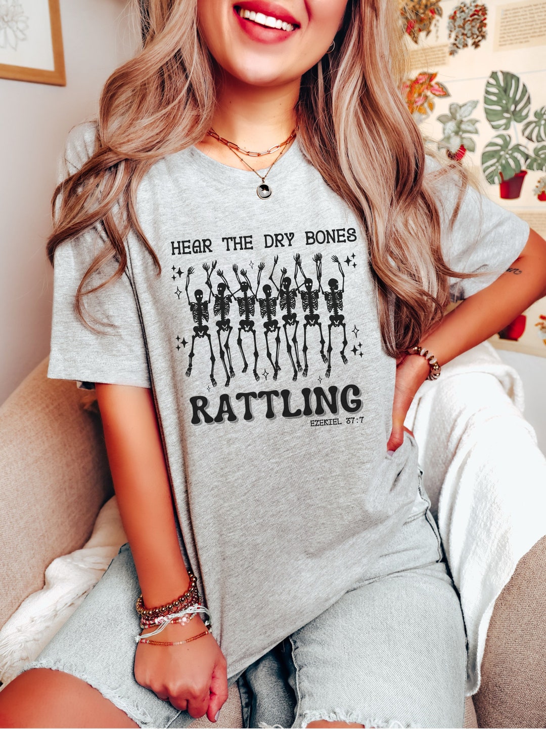 Dry Bones Rattling Tshirt, Halloween Shirt, Ezekiel 37 the Sound of Dry ...