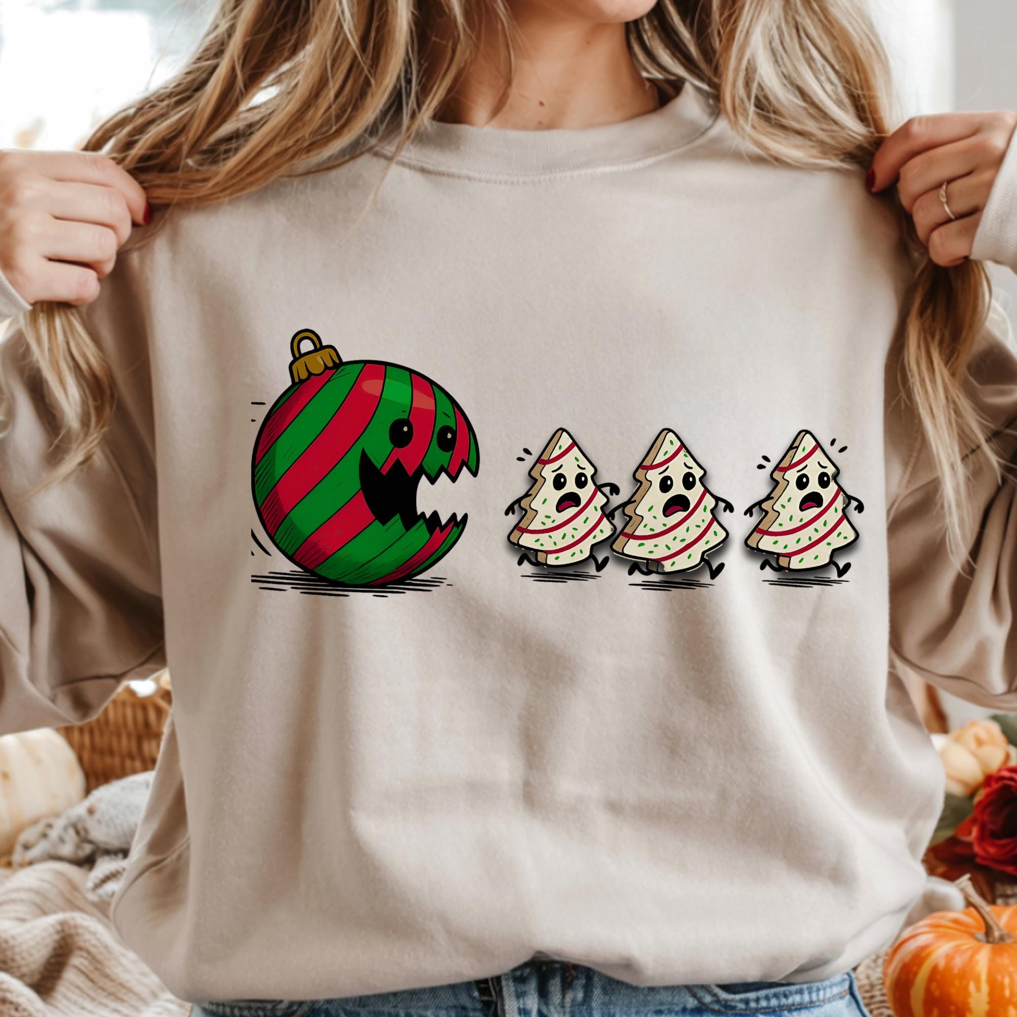 Pacman Christmas Tree Cake PNG Funny Dark Humor Holiday Creepy Cute ...