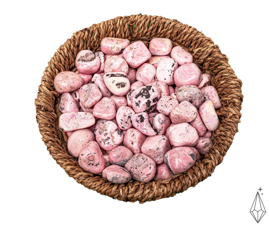 Tumbled Smooth Rhodonite Crystal Reiki Crystal Healing Crystal 12 Bulk ...