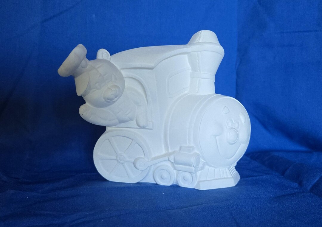 Bear in a Train Ceramic Bisque - Paint Your Own Pottery - Etsy
