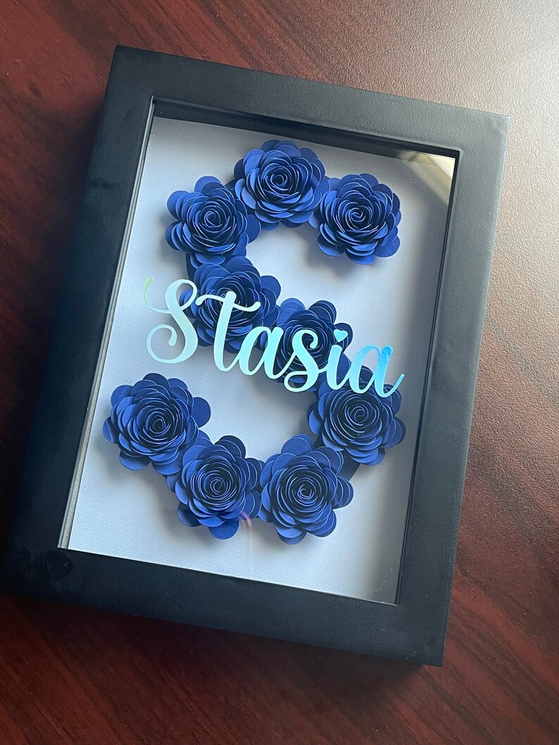Custom Letter Shadow Box With Name | Etsy