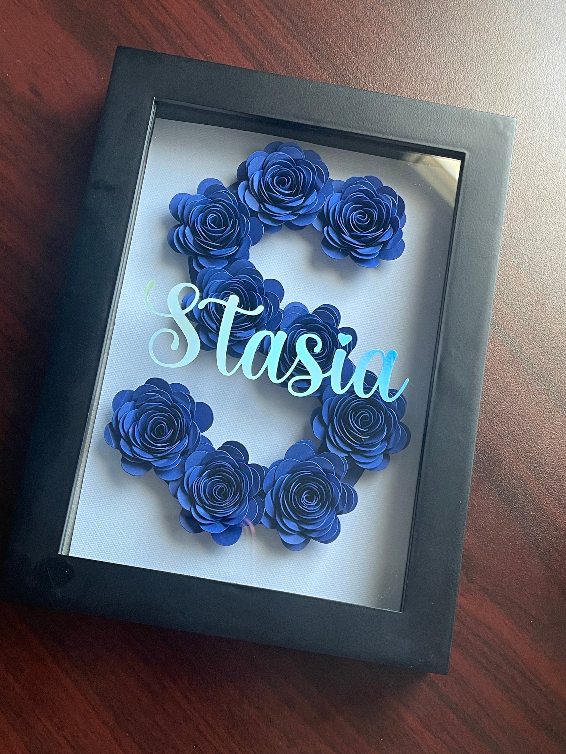 Custom Letter Shadow Box With Name - Etsy