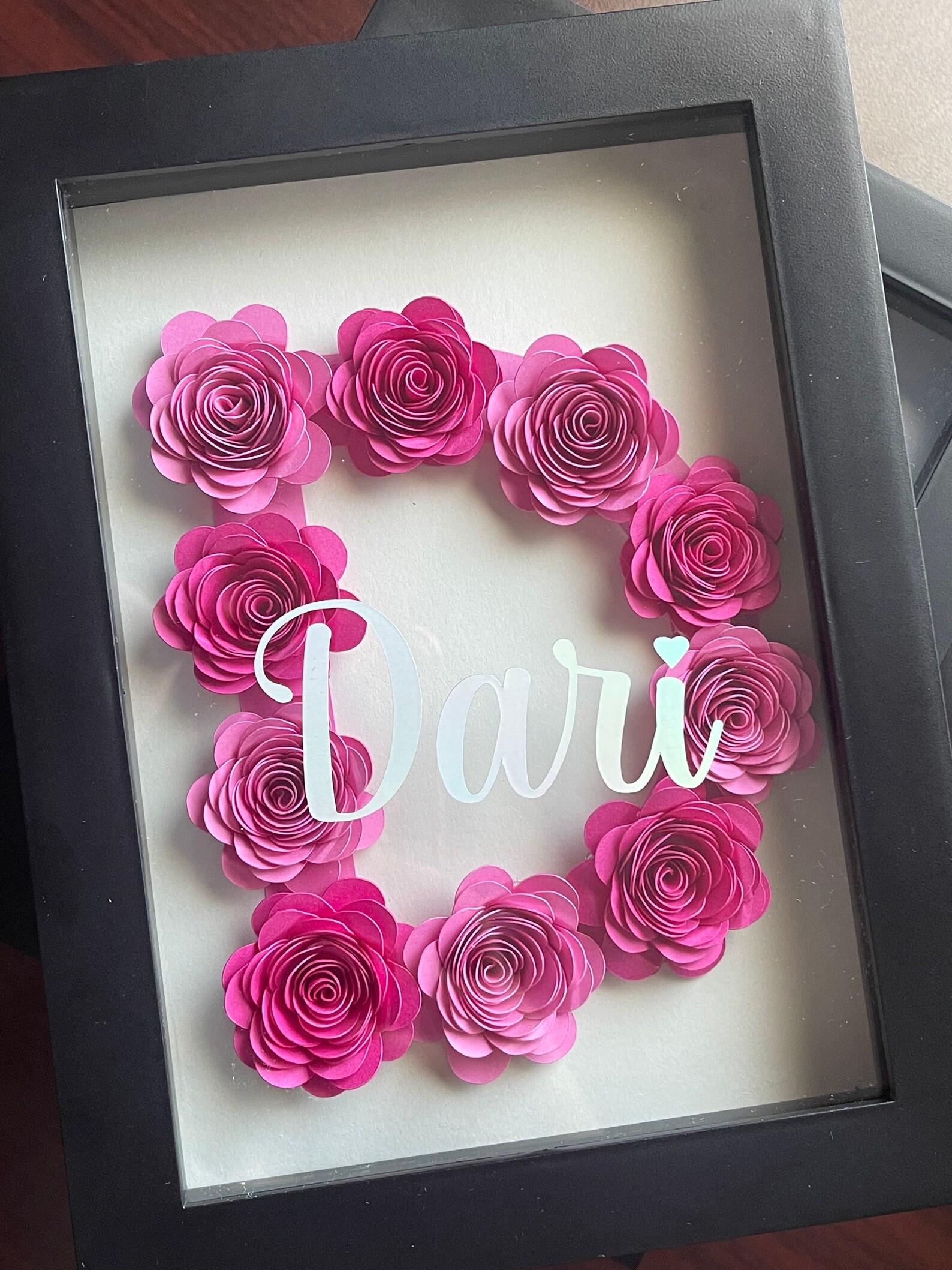 Custom Letter Shadow Box With Name - Etsy