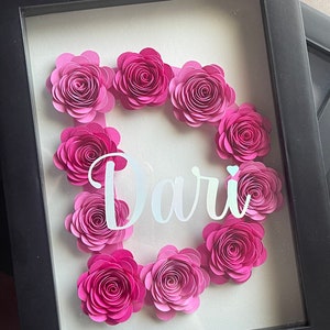 Custom Letter Shadow Box With Name | Etsy